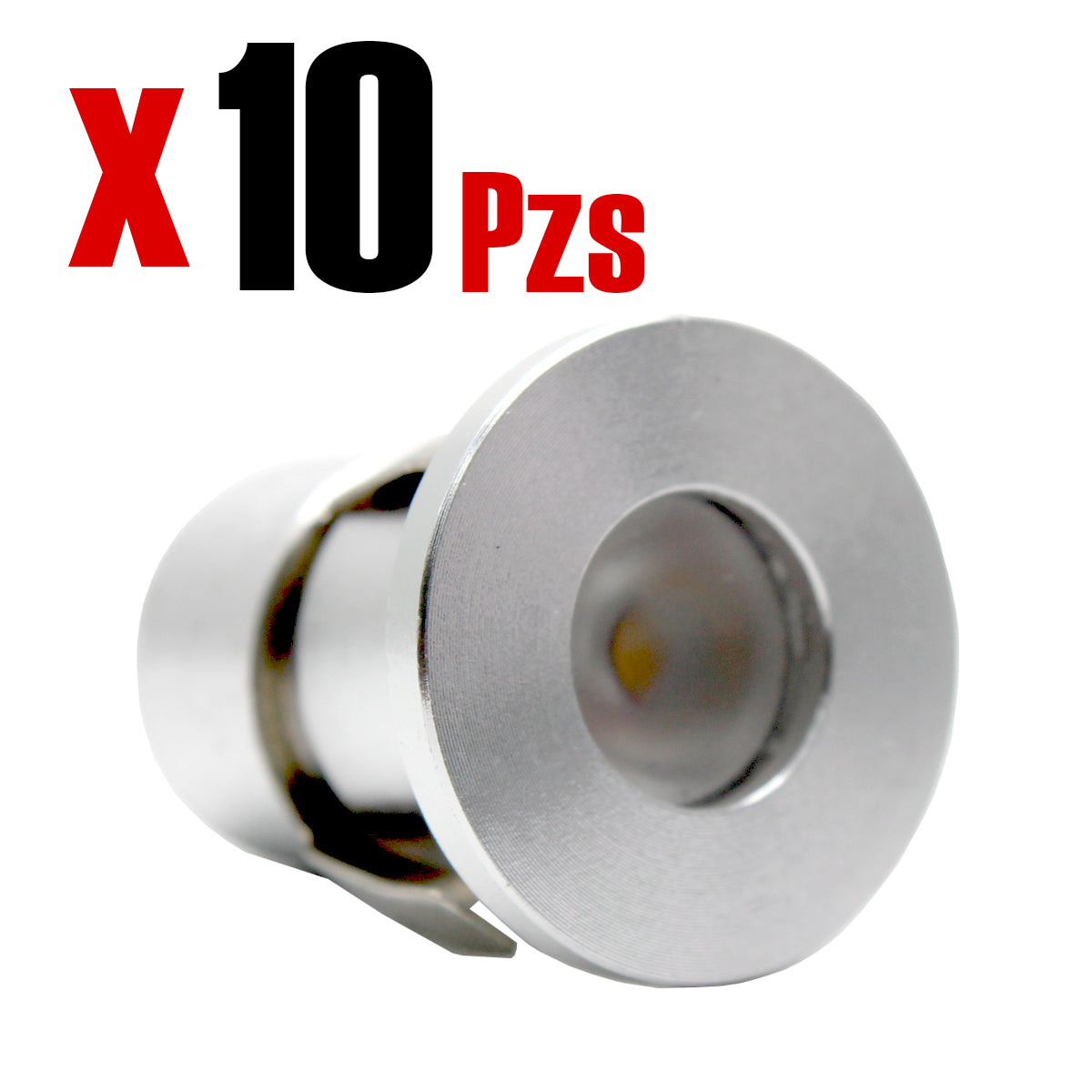 Dedal Redondo de Aluminio 1w Frio 10 Piezas – Interled Mexico